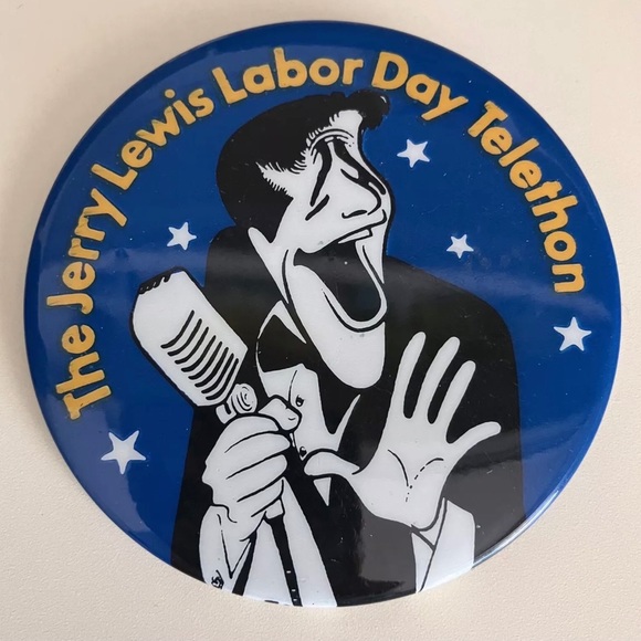 Other | Vintage The Jerry Lewis Labor Day Telethon 198 Pin Pinback ...